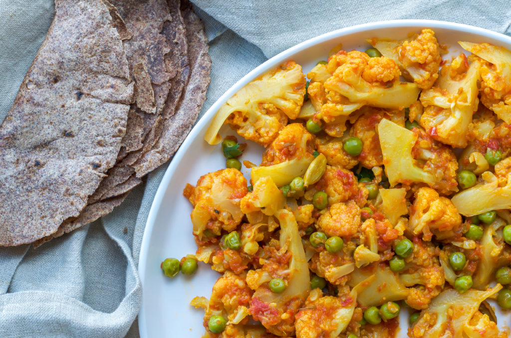 Gobi Mattar Sabzi (Cauliflower and Peas Curry) - Iamstufft
